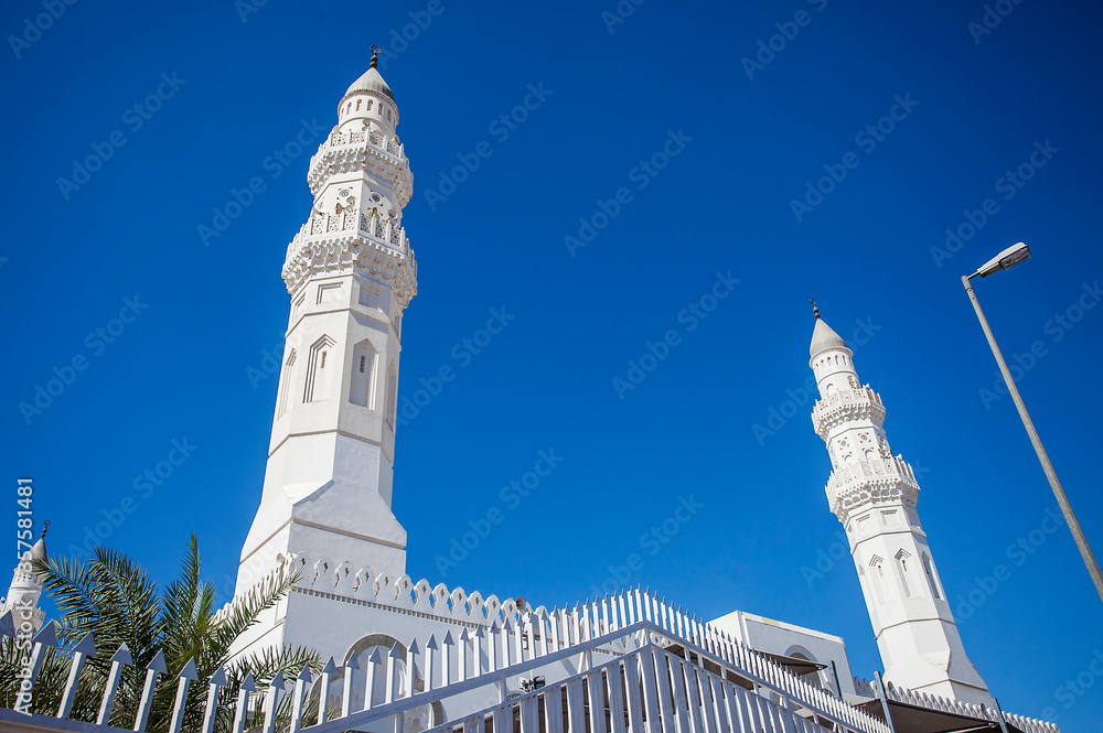 Quba Mosque, the first mosque build by prophet Muhammad in Medina ...