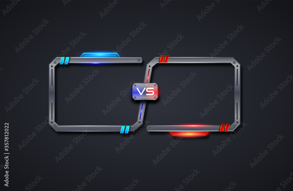versus screen design frame template, battle, sport, game, fight ...
