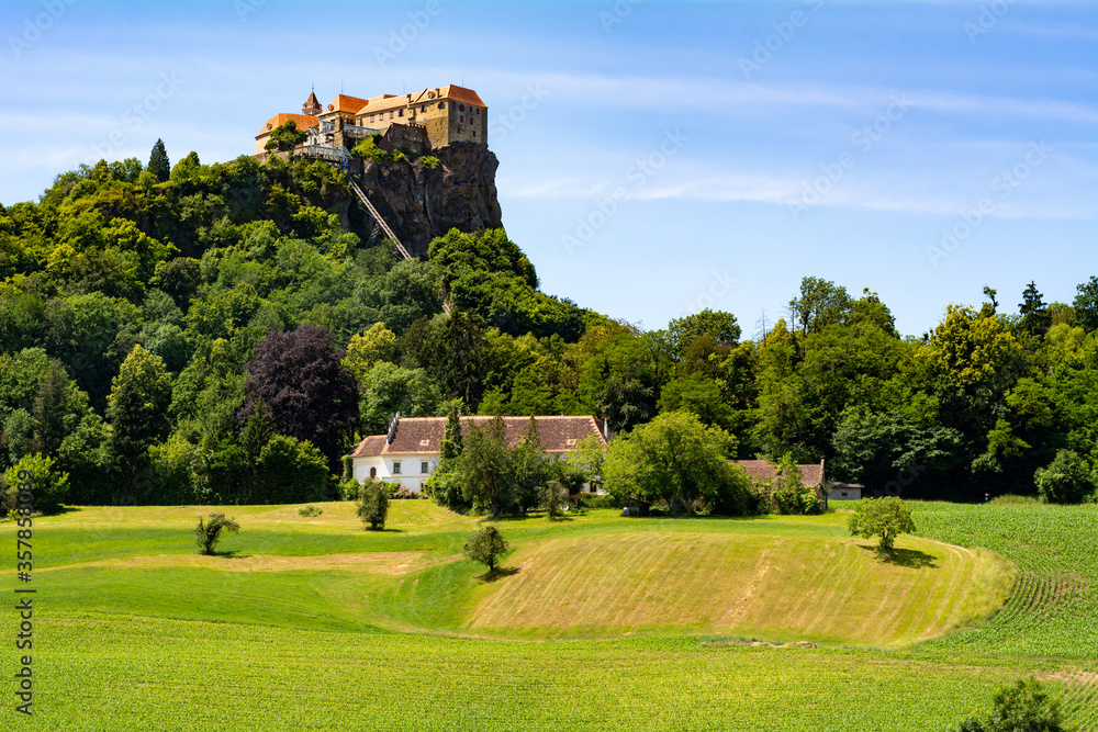 View on the famous Riegersburg Castle in the Province Styria in Austria ...