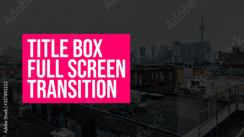 Title Box Full Screen Transition Stock Template | Adobe Stock