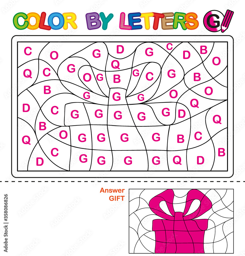 ABC Coloring Book for children. Color by letters. Learning the capital ...