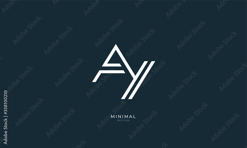 Alphabet letter icon logo AY Stock Vector | Adobe Stock