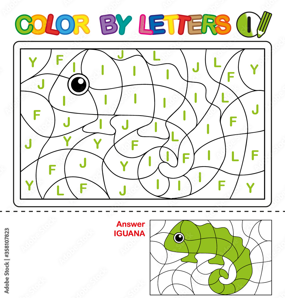 ABC Coloring Book for children. Color by letters. Learning the capital ...