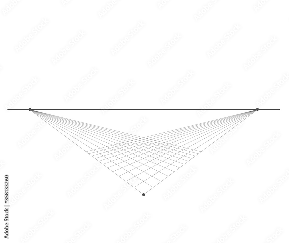 Perspective grid background 3d Vector illustration. Model projection ...