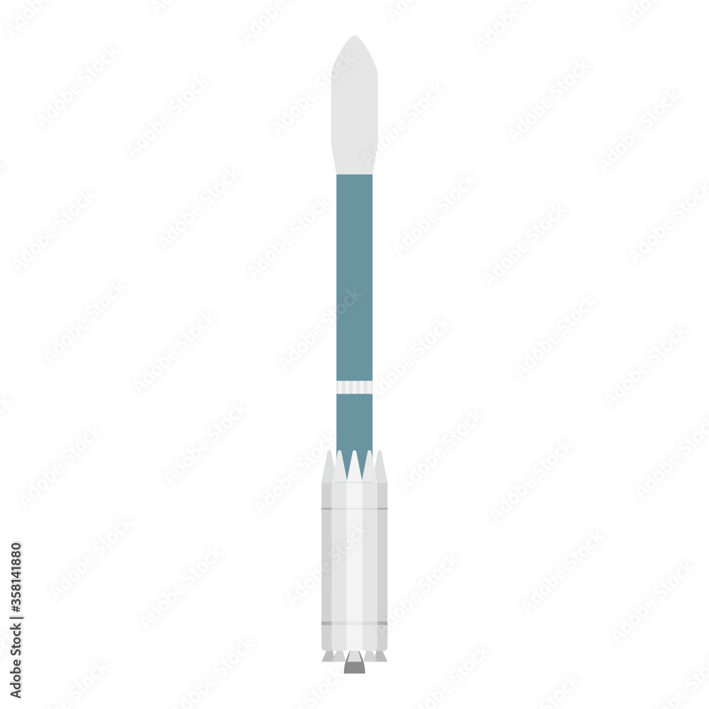 ULA Delta II 2 Rocket Stock Vector | Adobe Stock
