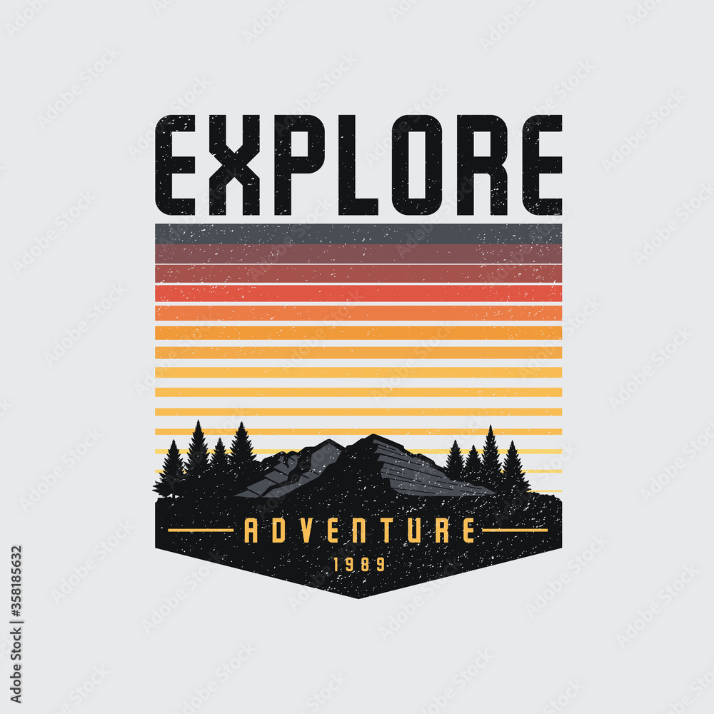 explore adventure retro logo Stock Vector | Adobe Stock