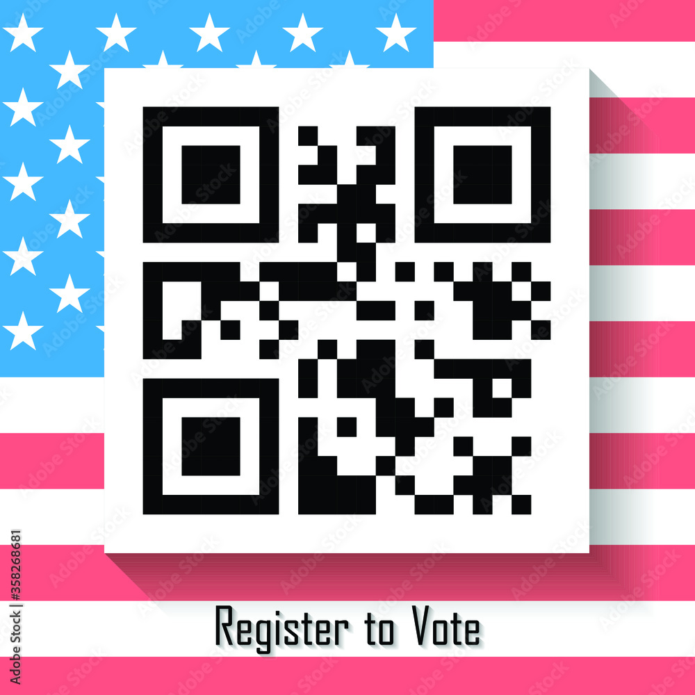 Register to Vote - USA Presidential Election - QR Code - Quick Response ...