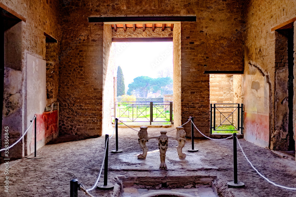 Pompeii Naples Italy, along with Herculaneum and many villas in the ...