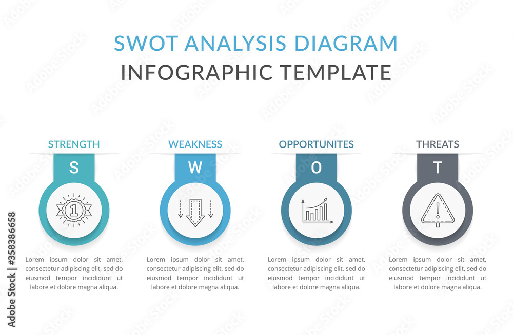 SWOT Analysis Diagram Stock Vector | Adobe Stock