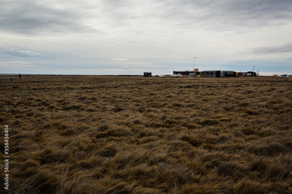 Steppe in Tierra de Fuego, chilean Patagonia, Chile. Last land of ...