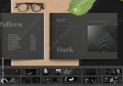 Black Portfolio Layout. Buy this stock template and explore similar ...