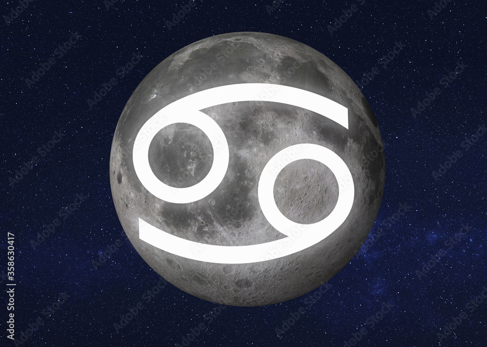 Zodiac sign - Cancer. Cool astrologic infographics. Moon of solar ...