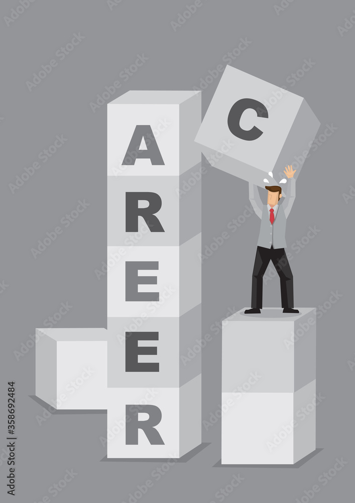 Build Your Career Concept Cartoon Vector Illustration Stock Vector ...