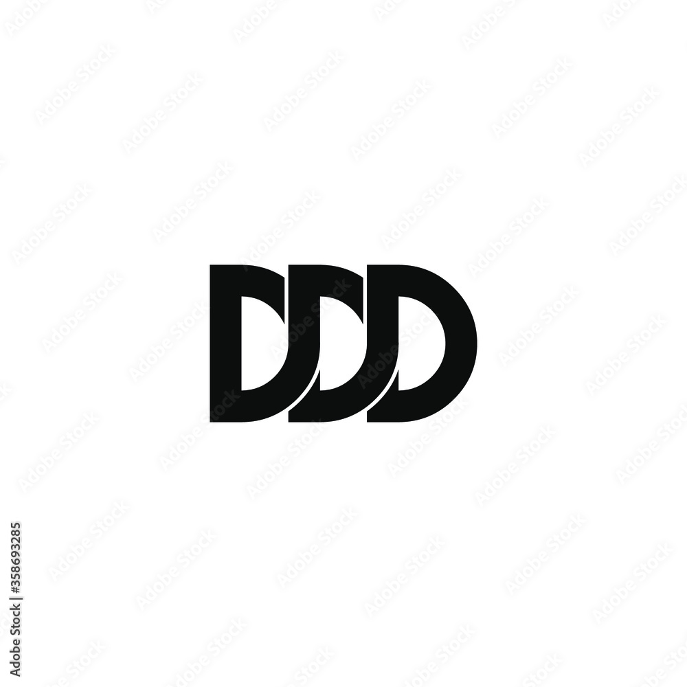 ddd letter original monogram logo design Stock Vector | Adobe Stock