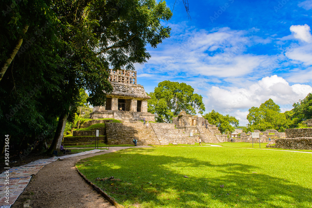 One of the temples of Palenque, was a pre-Columbian Maya civilization ...