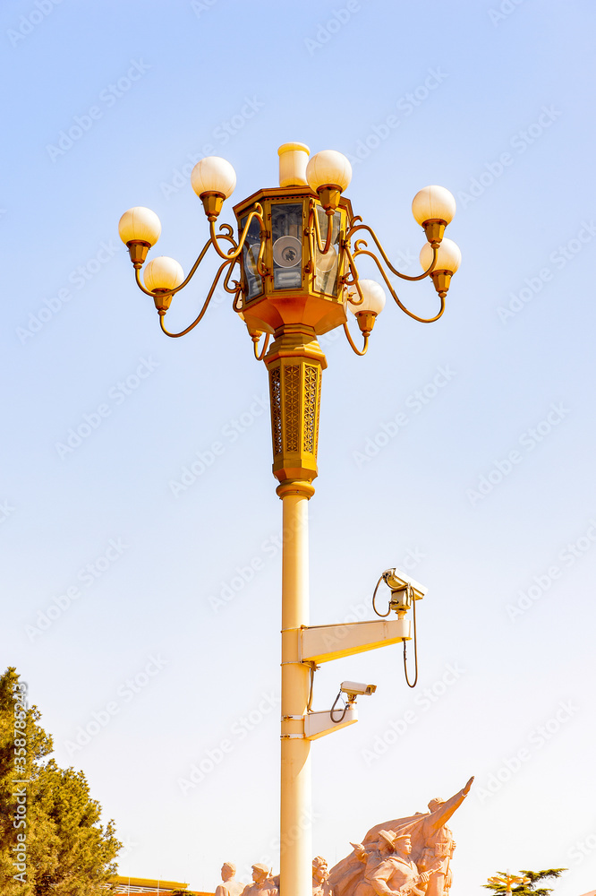 It's Lamp post at the Tiananmen Square (Gate of Heavenly Peace), a ...