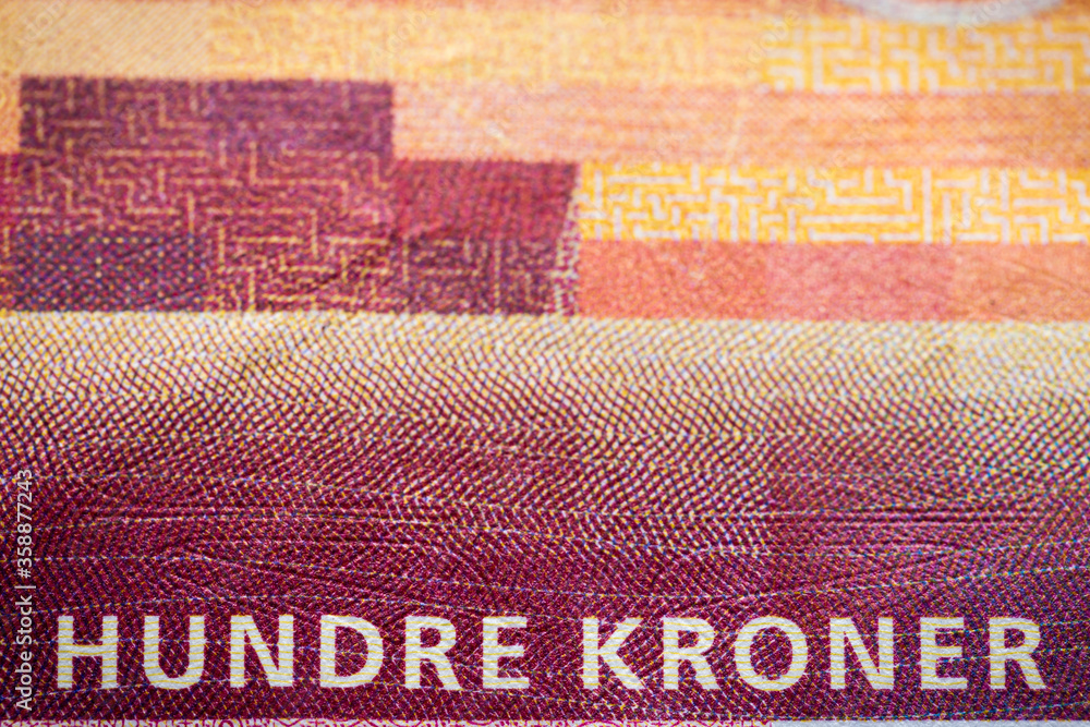 Photo Stock Close-up detail of the reverse side of the new Norwegian ...