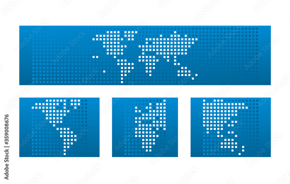 Big pixel map stock illustration. Image of big pixel world map for ...