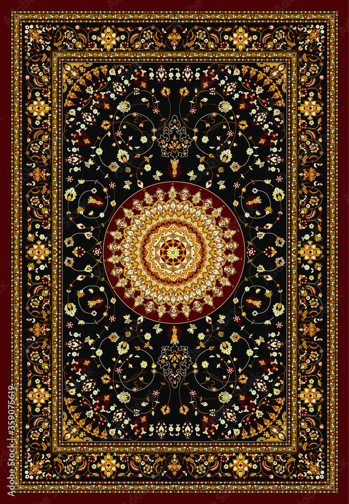 Carpet Border Frame Pattern .Oriental floral beautiful carpet pattern ...