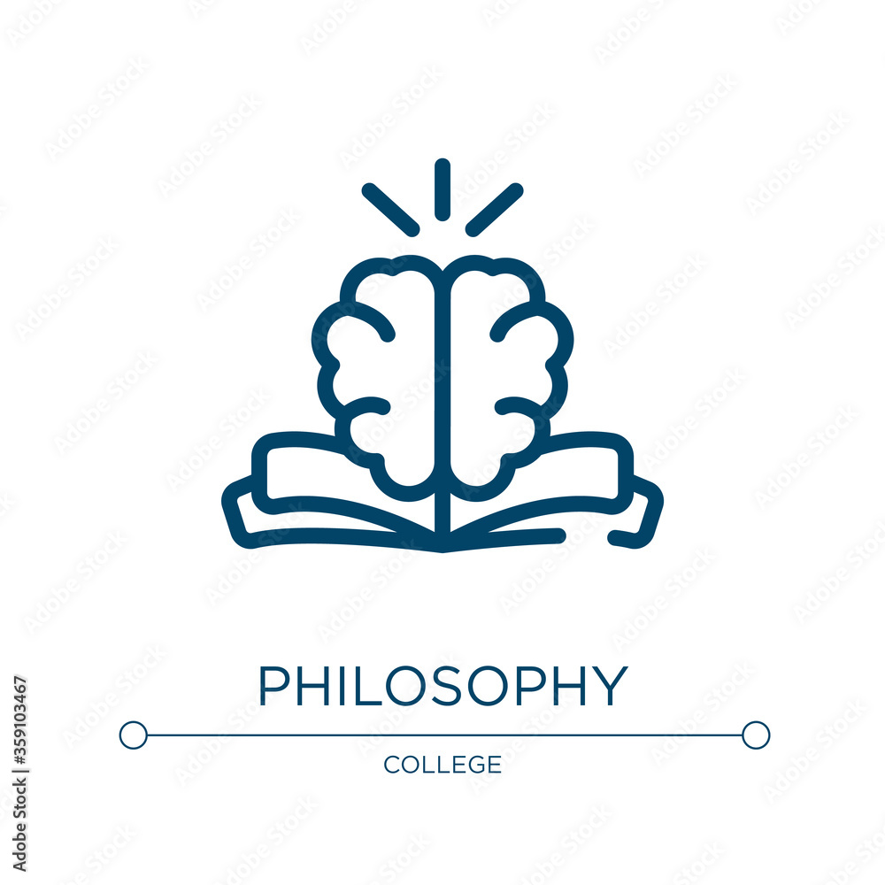 Philosophy icon. Linear vector illustration from knowledge collection ...