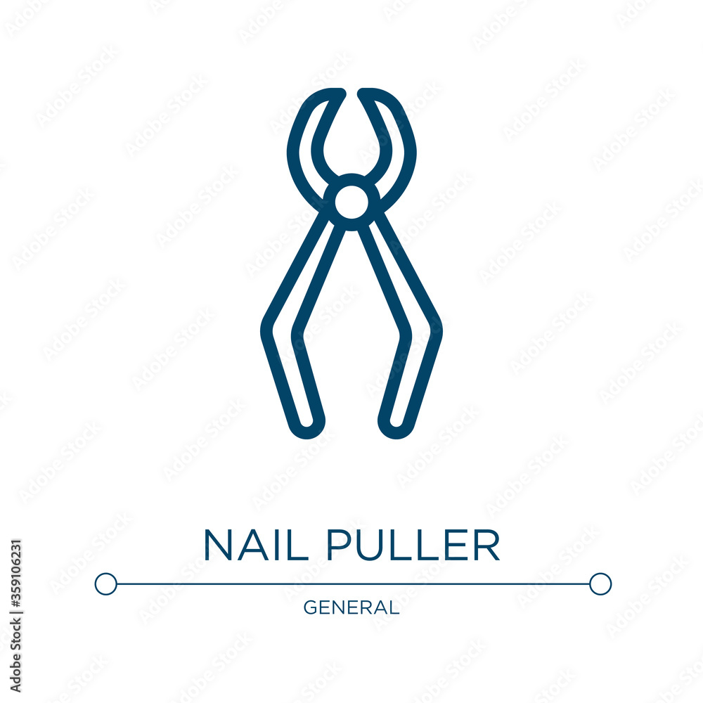Nail puller icon. Linear vector illustration from general collection ...