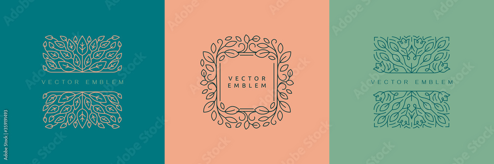 Vector design templates in simple modern style with copy space for text ...