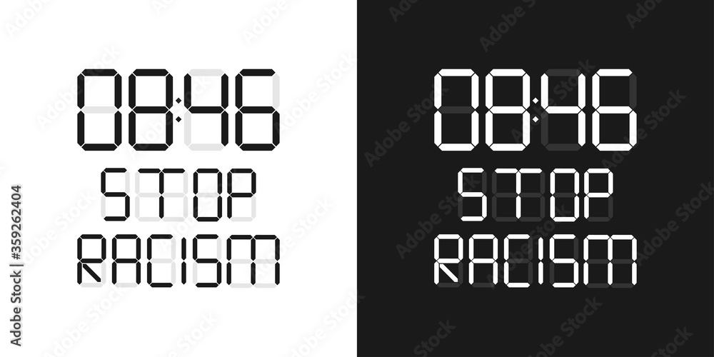 anti racism vector banner. black lives matter. stop racist. racial ...