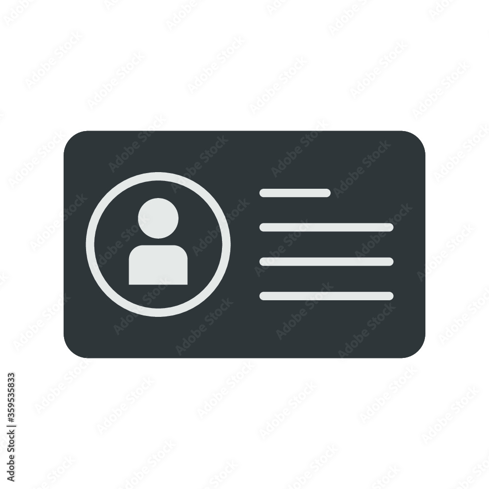 User id badge icon. Employee ID Card line and glyph version ...