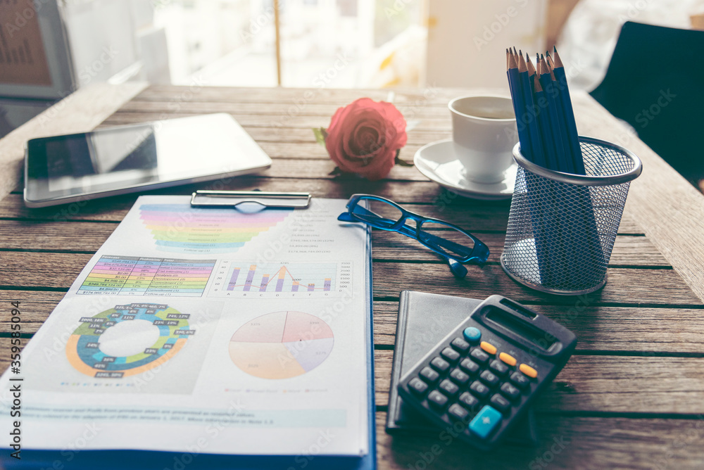Excel graph with Spreadsheet Document showing Information Financial ...