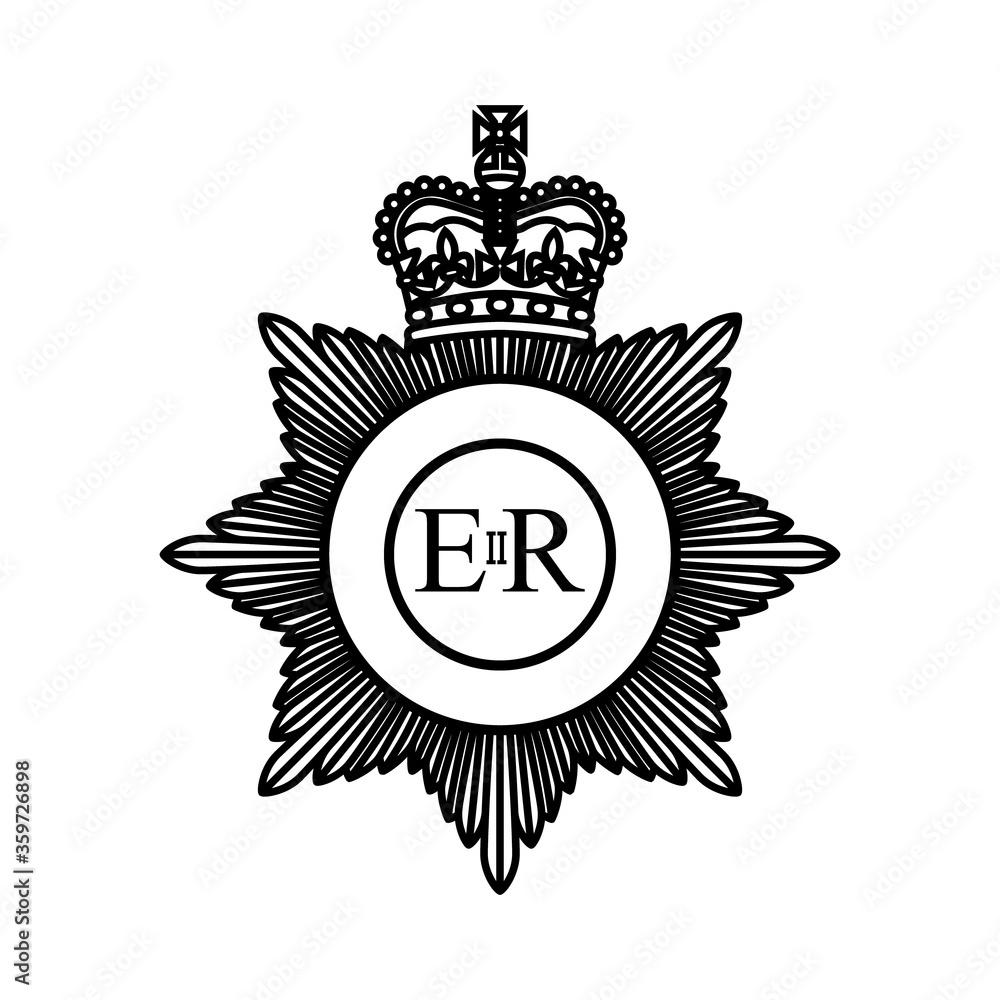 Brunswick star icon. UK police emblem. Clipart image isolated on white ...