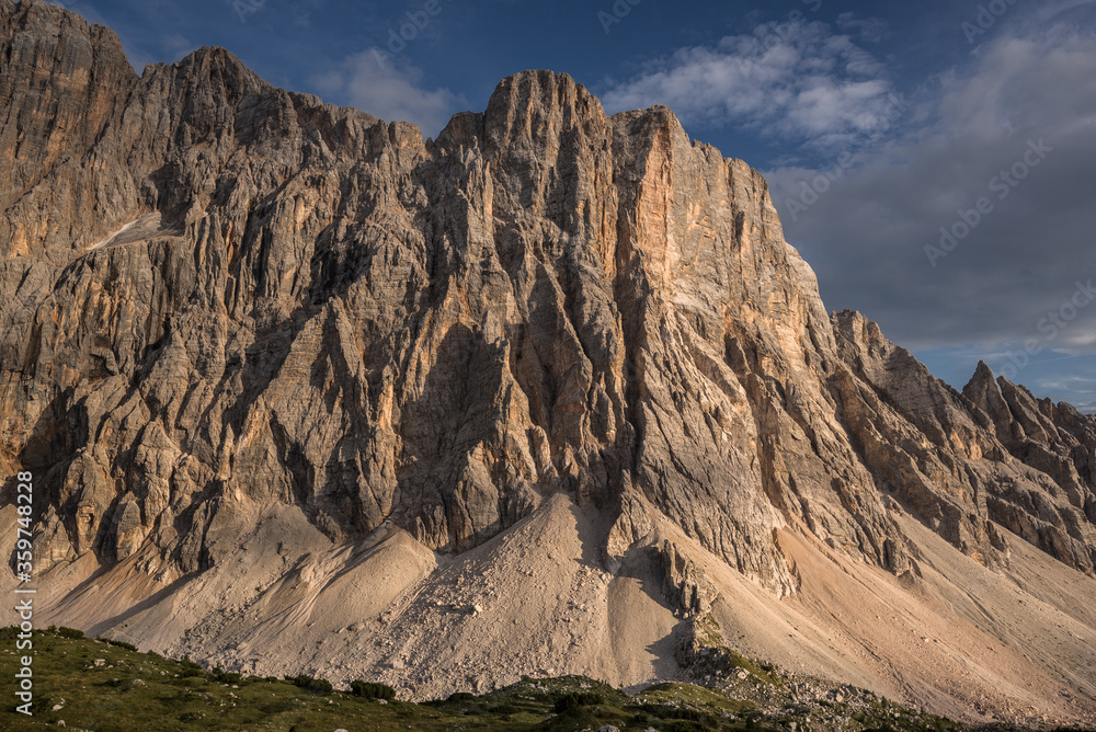Spectacular view of Civetta mountain range with Civetta summit at its ...