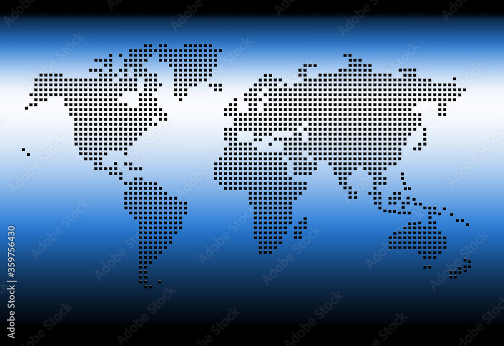 world map with binary code Stock Illustration | Adobe Stock