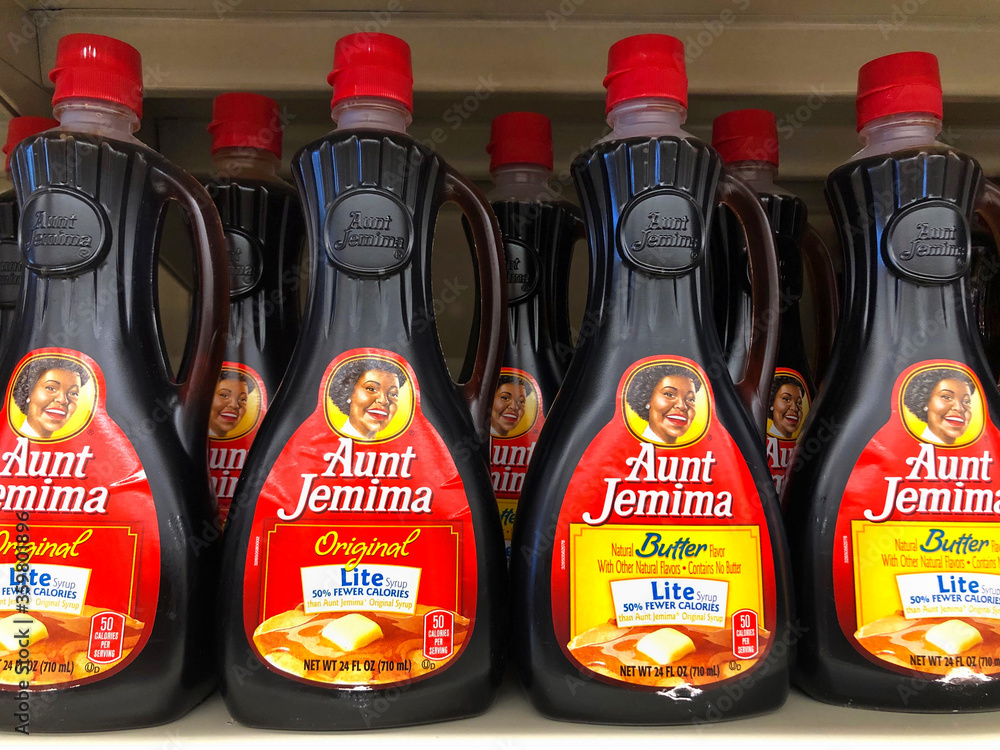 Photo Stock San Leandro, CA - June 23, 2020: Aunt Jemima pancake syrup ...