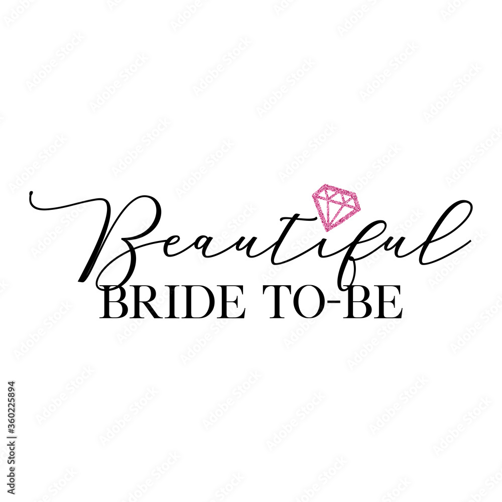 Bachelorette party, hen party or bridal shower hand written calligraphy ...