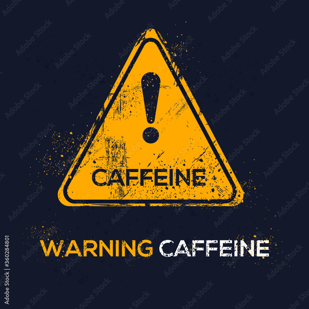 Warning sign (caffeine), vector illustration. Stock Vector | Adobe Stock