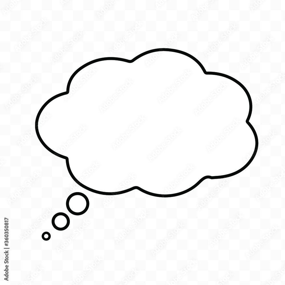 Think bubble isolated. Trendy think bubble in flat style. Modern ...