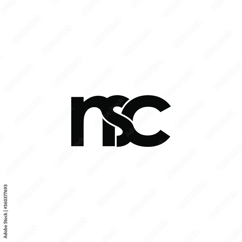 nsc letter original monogram logo design Stock Vector | Adobe Stock