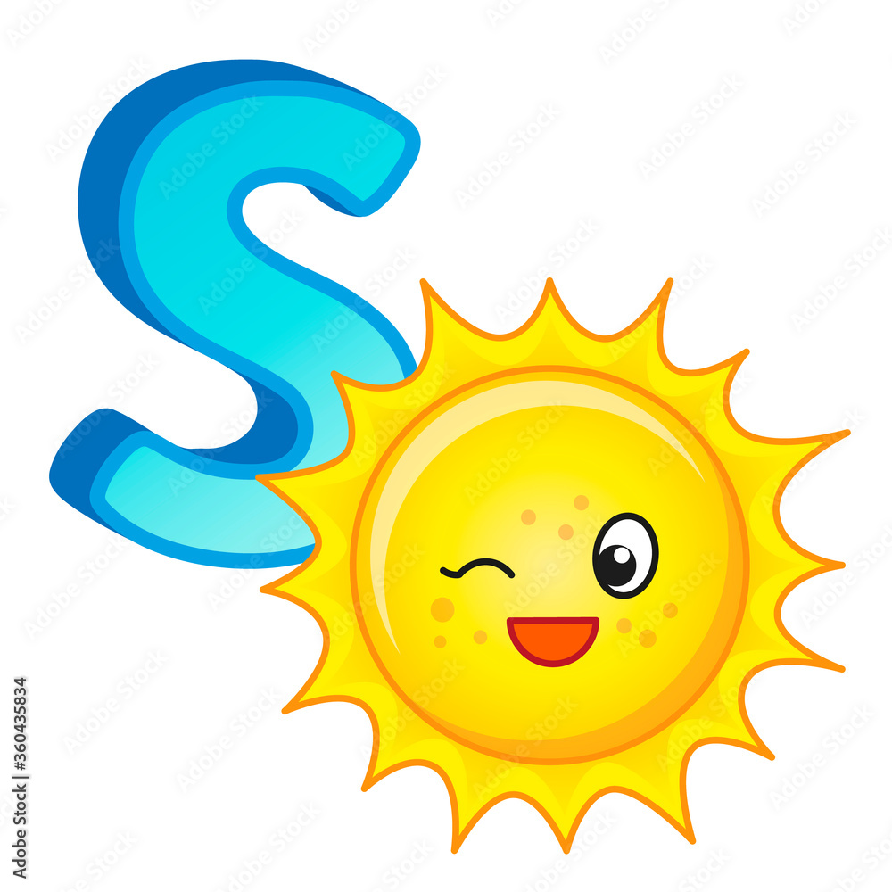 Vector vivid alphabet with capital letters of the English alphabet and ...