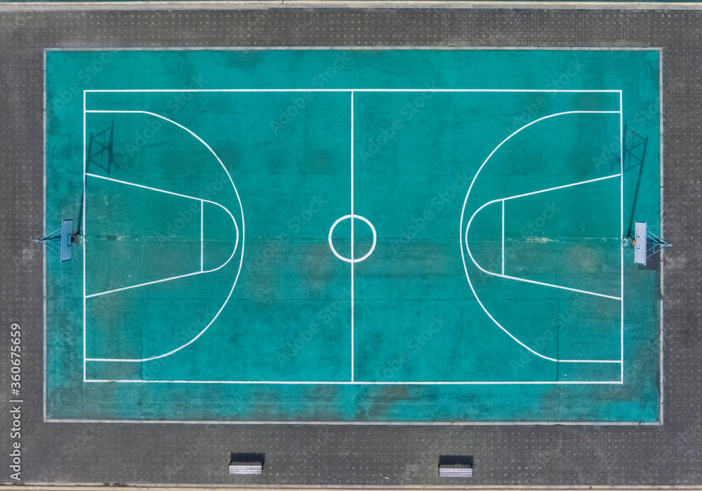 Basketball court Top view Stock Photo | Adobe Stock