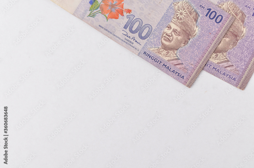 Malaysia Currency (MYR) Ringgit Malaysia bank note. Close up on money ...