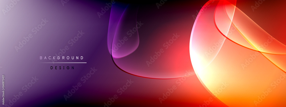Vector abstract background - liquid bubble shapes on fluid gradient ...