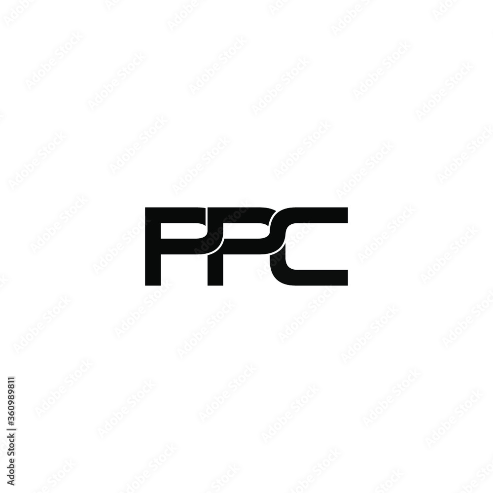 ppc letter original monogram logo design Stock Vector | Adobe Stock