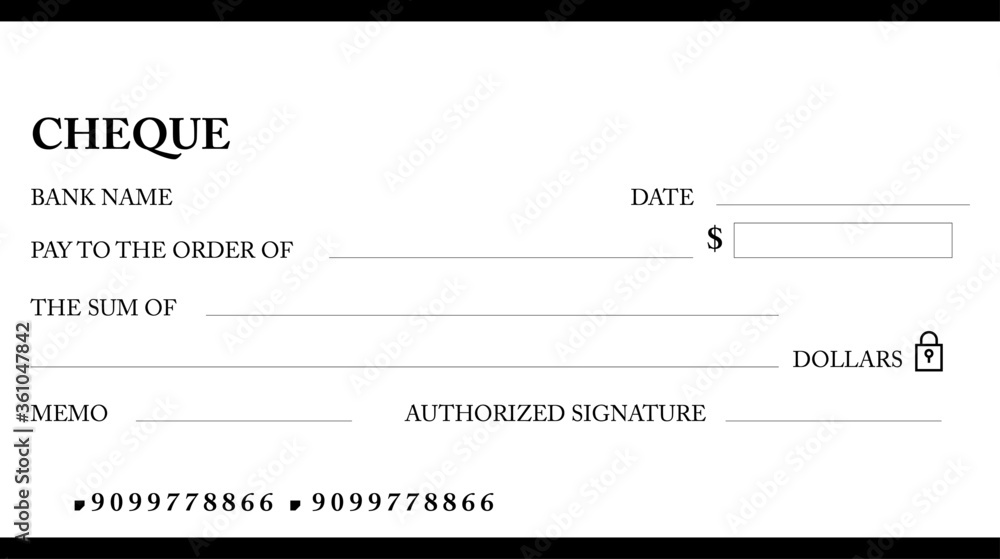 Bank check Guilloche pattern with abstract line watermark. Vector blank ...