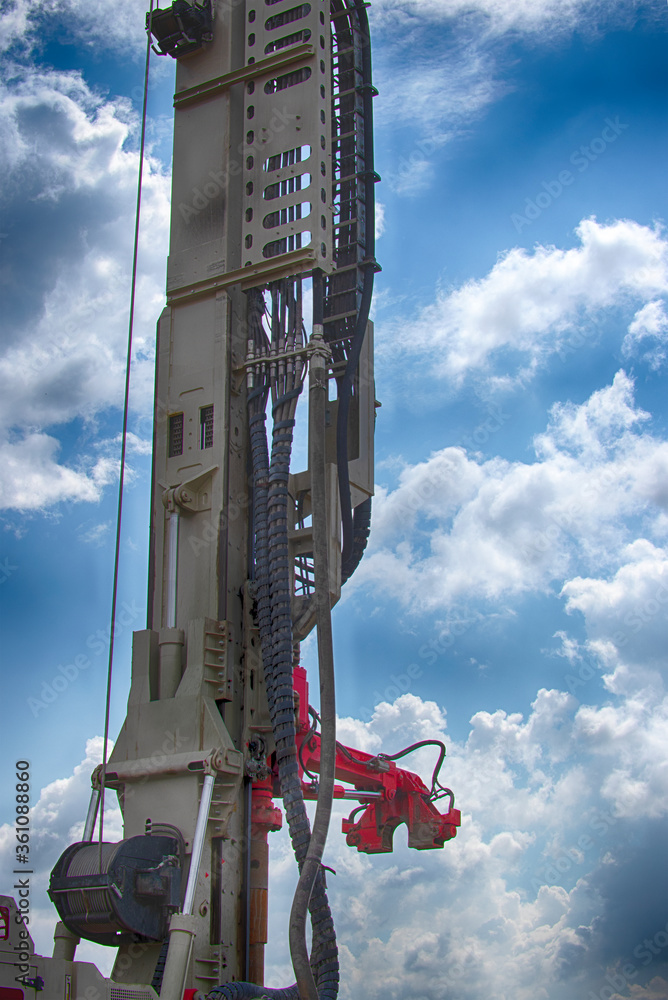 Drilling rig. Drilling deep wells in the bowels of the earth. Industry ...