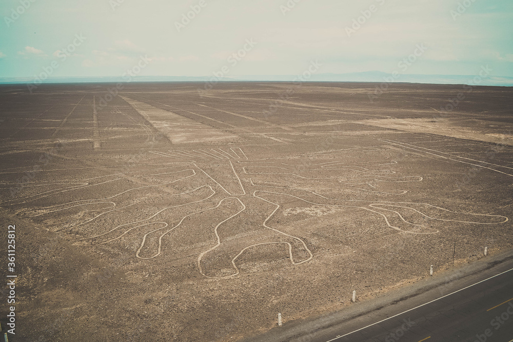 Foto de Stock líneas de Nazca ubicada en las pampas de Nazca en Perú ...