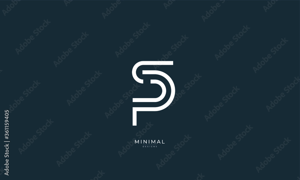 Alphabet letter icon logo SP Stock Vector | Adobe Stock