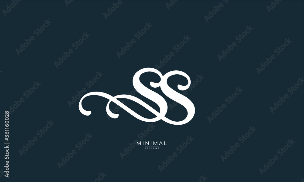 Alphabet letter icon logo SS Stock Vector | Adobe Stock
