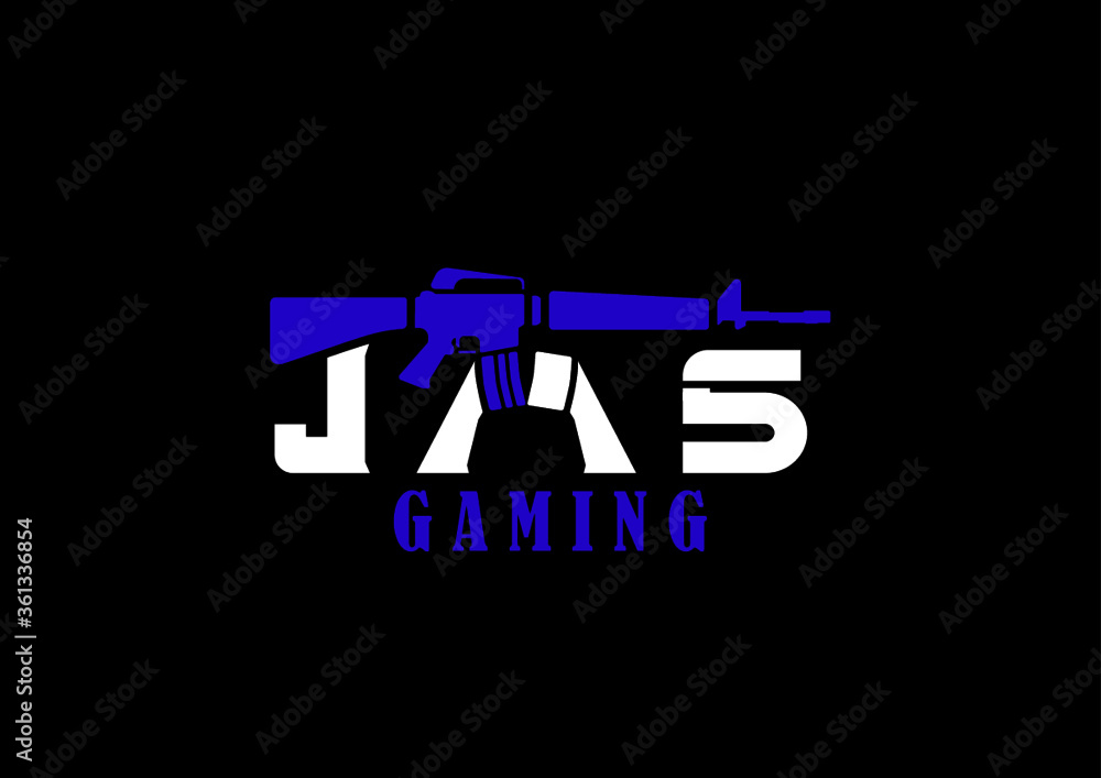 M4 Carbine Gaming Logo, neon, design, Gaming, Logo, M5 Stock Vector ...