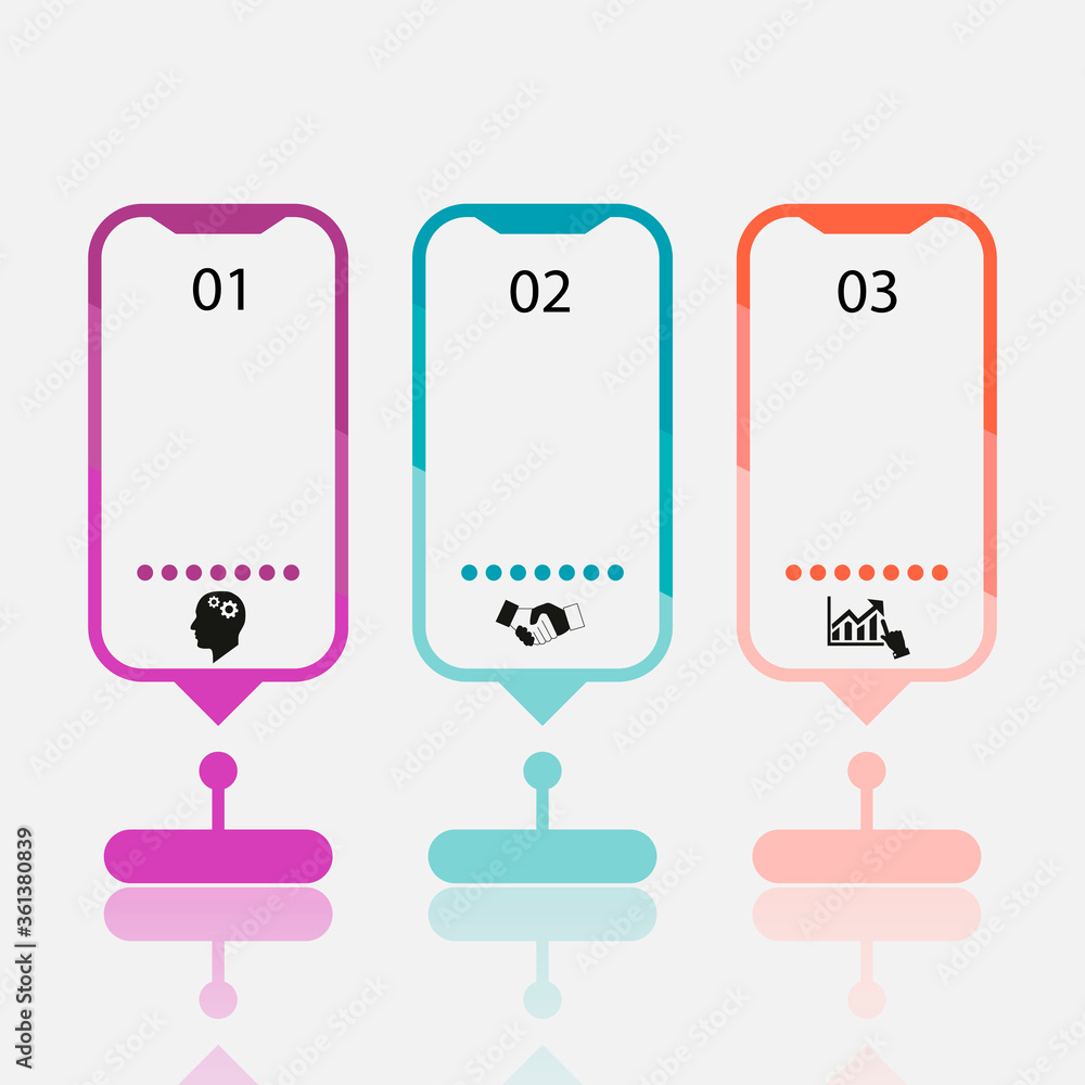 Business data visualization, infographics. Scheme of the process of ...