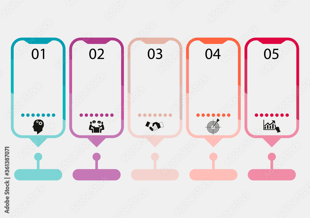 Vector de Stock Business data visualization, infographics. Scheme of ...